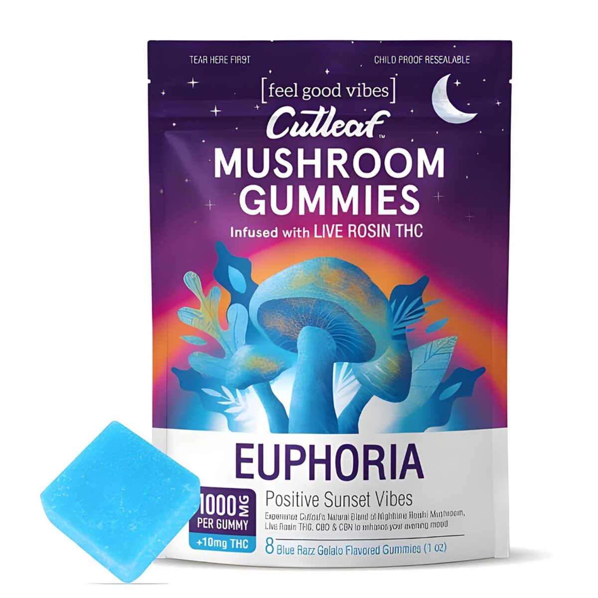 Cutleaf Mushroom Gummies Euphoria THC CBD CBN